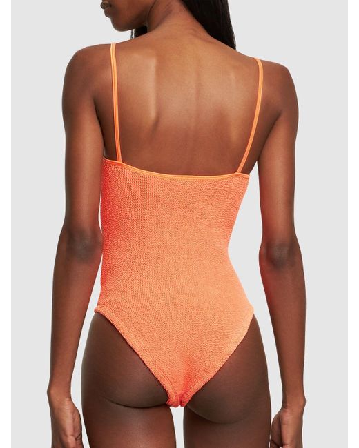 Hunza G Pamela One Piece Swimsuit In Orange Lyst