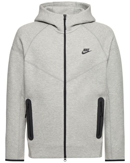Nike Windrunner Tech Fleece Full Zip Hoodie In Grey For Men Lyst Uk