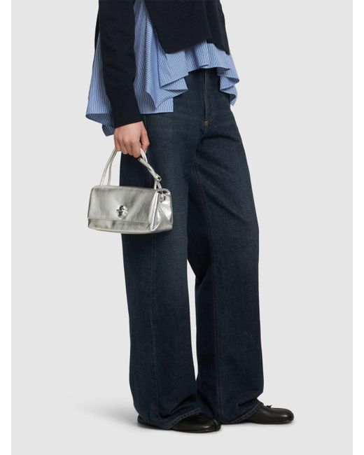 Marc Jacobs The Mini Dual Leather Shoulder Bag in White | Lyst