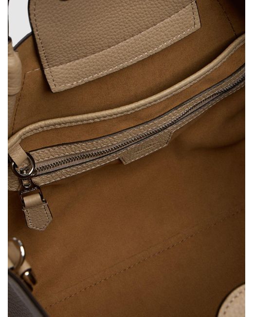 Max Mara Medium Marin Drummed Leather Bag in Natural | Lyst