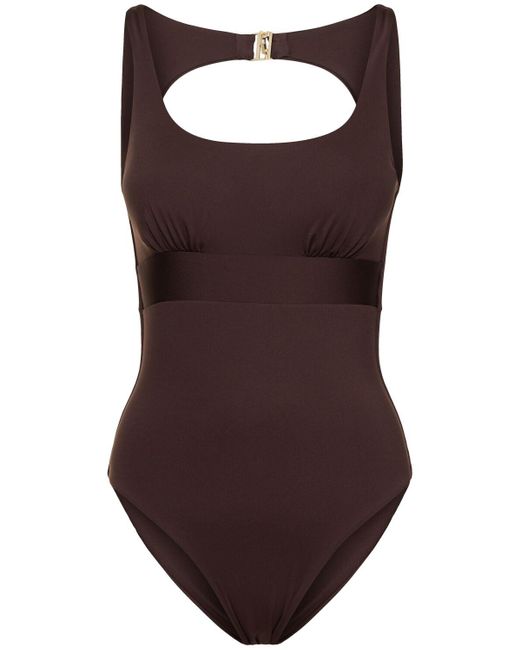 Max Mara Catarina One Piece Swimsuit in Brown | Lyst