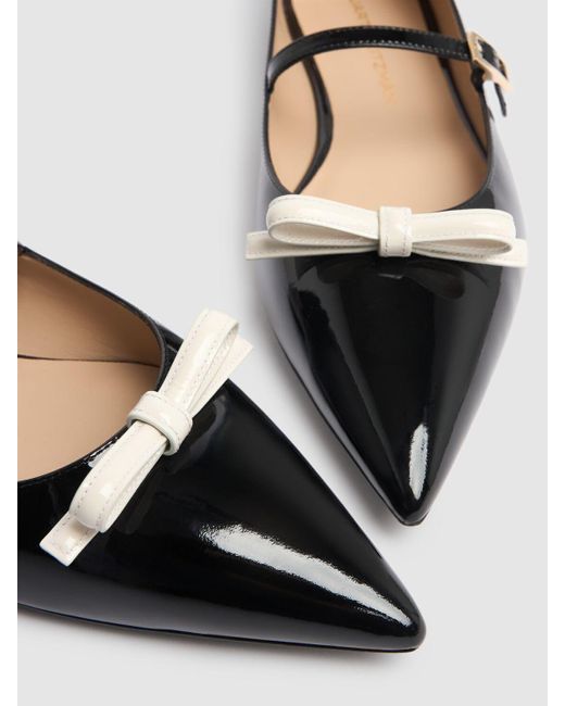 Stuart Weitzman 10mm Felicity Patent Leather Flats in Black | Lyst