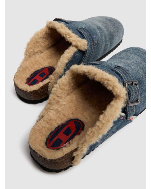 DIESEL Slides D-Woodstock in Blue for Men | Lyst