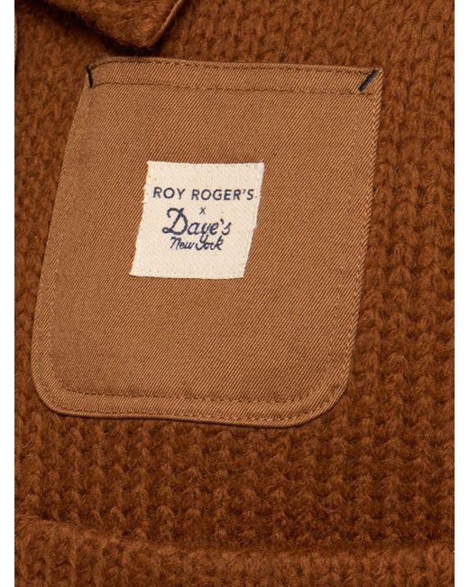 Roy Rogers Cropped Wool Blend Work Jacket in Brown | Lyst