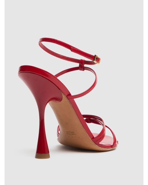 Marni 105Mm Leather Sandals in Red | Lyst