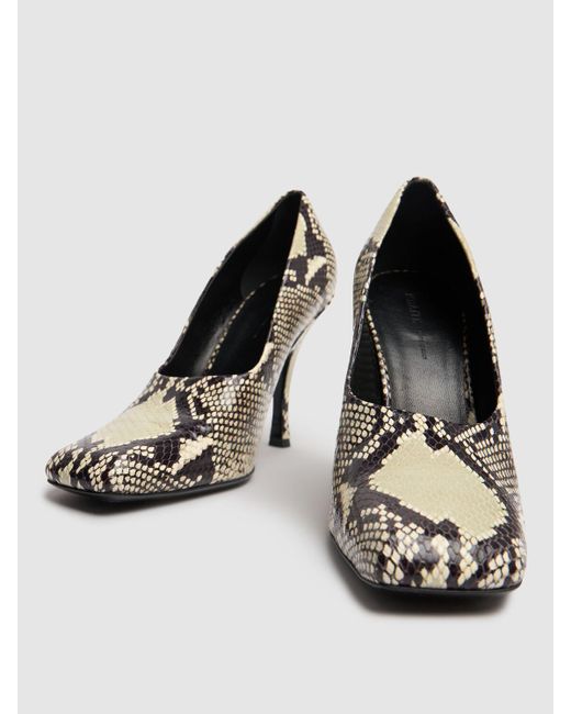 Khaite 100mm Eva Python Embossed Leather Pumps in Metallic | Lyst