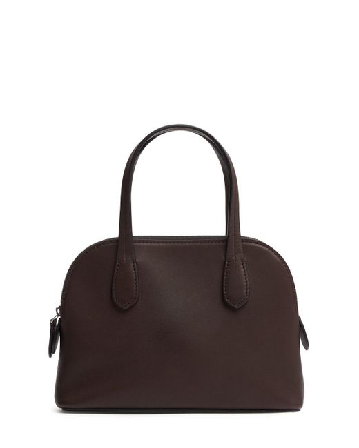 The Row Ingrid Saddle Shiny Leather Bag in Brown | Lyst UK