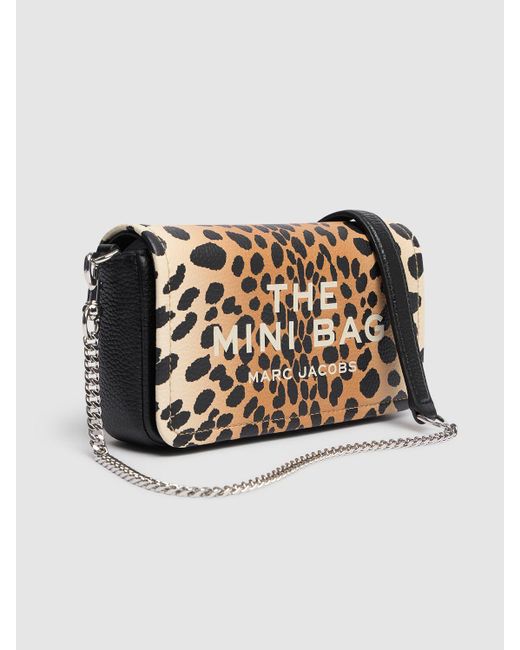 Marc Jacobs The Mini Leather Wallet On Chain in Gray | Lyst