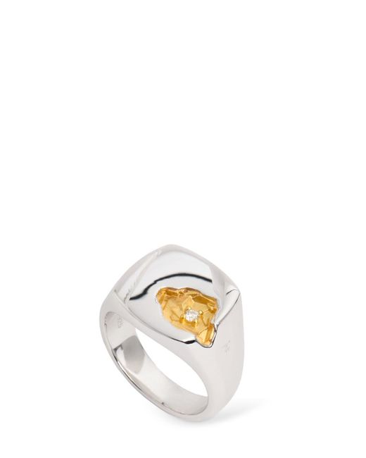 Tom Wood Mined Large Diamond Ring in Metallic for Men | Lyst