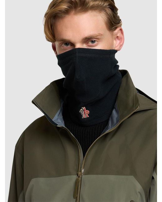 Moncler Logo Tech Neck Warmer in Black for Men | Lyst UK