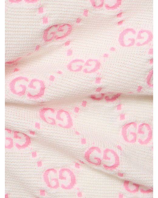 Gucci Gg Cotton Top in Pink | Lyst