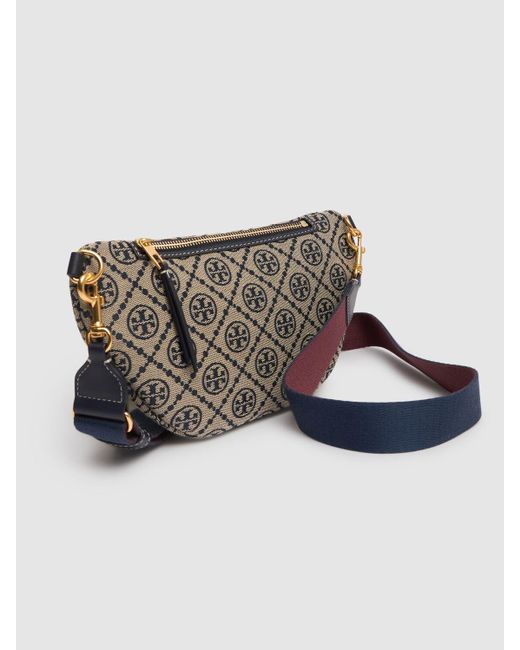 Tory Burch T Monogram Canvas Belt Bag Unique in Gray | Lyst