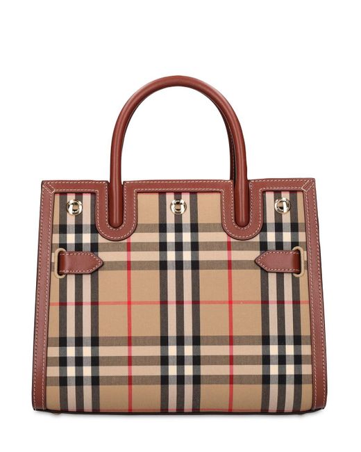 Burberry Baby Title Vintage Check Leather Bag In Brown Lyst burberry-baby-title-vintage-check-leather-bag-in-brown-lyst