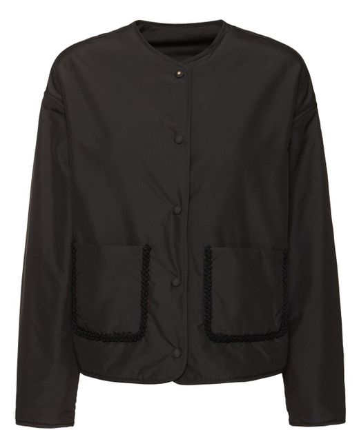 Moncler Donna Nevers Tech Jacket in Black | Lyst