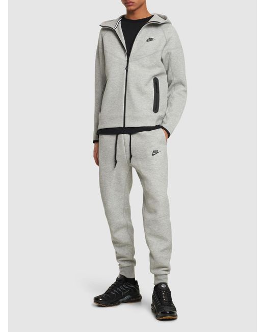 Nike Windrunner Tech Fleece Full Zip Hoodie In Grey For Men Lyst Uk