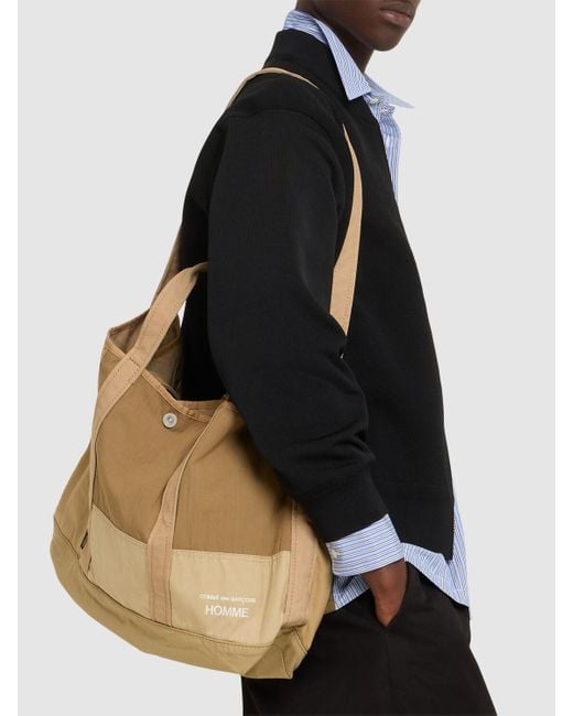 Comme des Garçons Cotton Cdg Homme Logo Crossbody Bag Unique in Natural ...