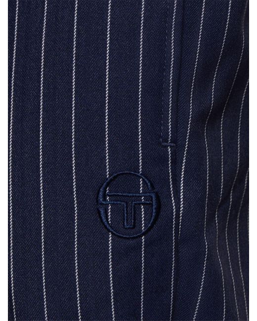Sergio Tacchini Gessato Suiting Track Pants in Blue for Men | Lyst