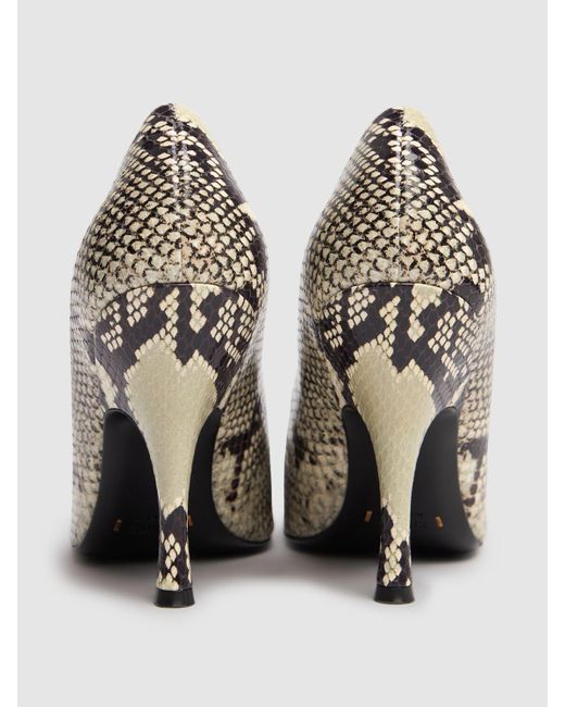 Khaite 100mm Eva Python Embossed Leather Pumps in Metallic | Lyst