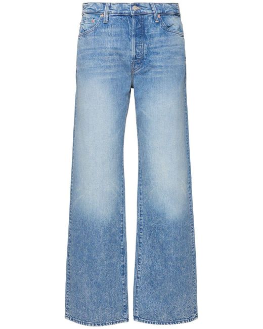 Mother Lil Dodger Button Sneak Jeans in Blue | Lyst