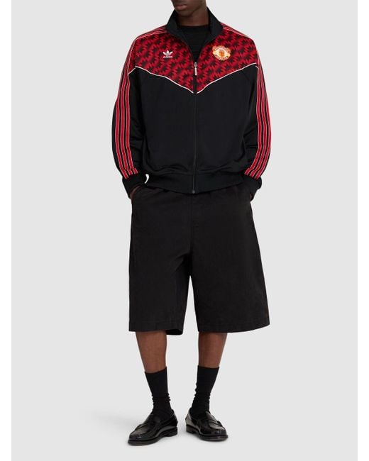 adidas Originals Manchester United Track Jacket in Black for Men | Lyst UK
