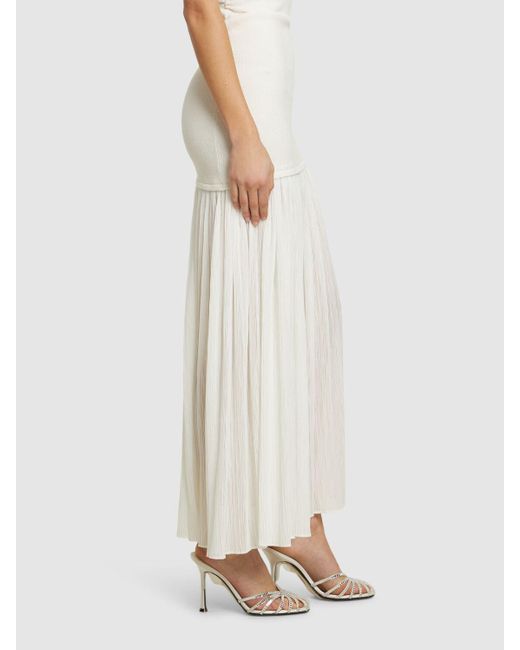 ALEVI 95Mm Soraya Satin Mules in White | Lyst
