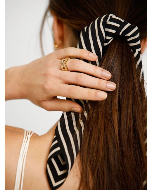 LIE STUDIO The Isabel Thick Ring in Metallic | Lyst