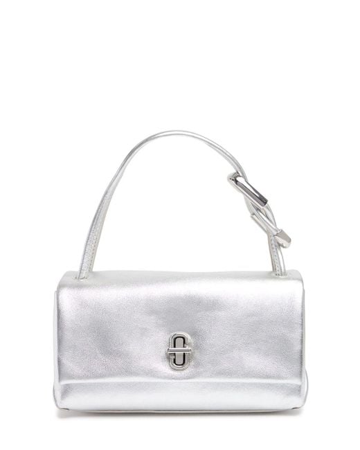 Marc Jacobs The Mini Dual Leather Shoulder Bag in White | Lyst