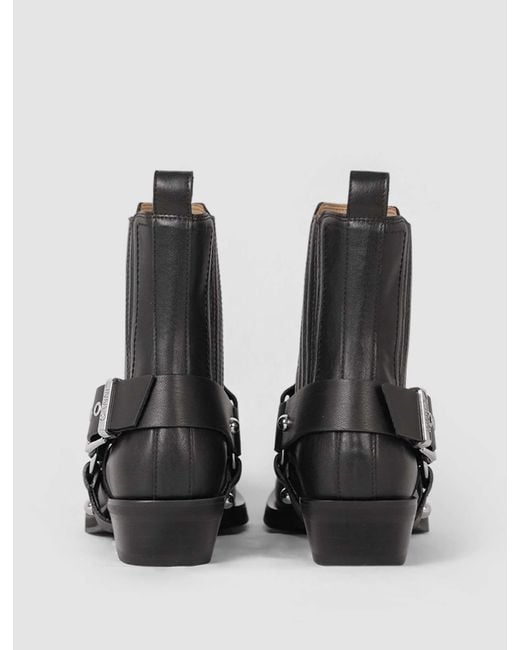 Ganni Western Boots in Black | Lyst