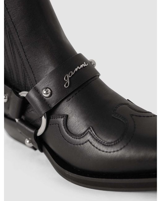 Ganni Western Boots in Black | Lyst