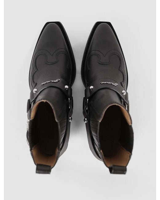 Ganni Western Boots in Black | Lyst