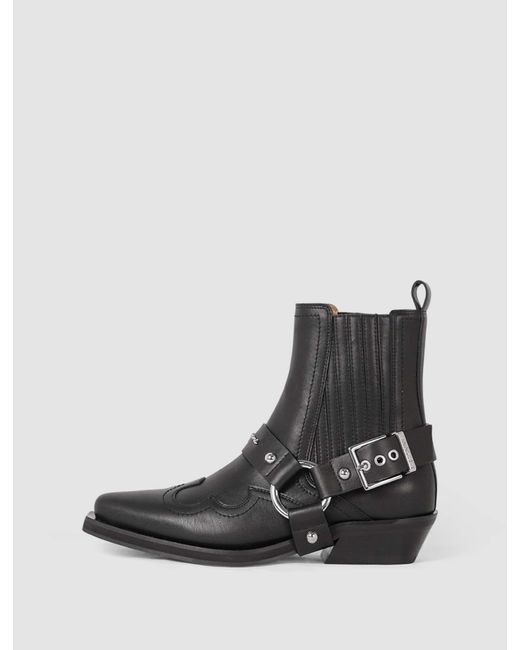 Ganni Western Boots in Black | Lyst