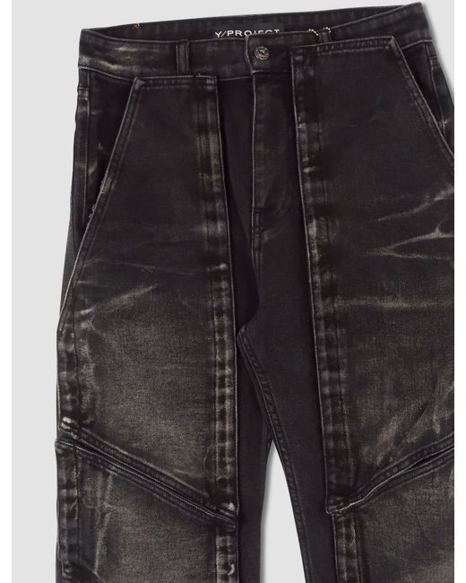 Y. Project Jeans Velcro Multi Panel in White | Lyst