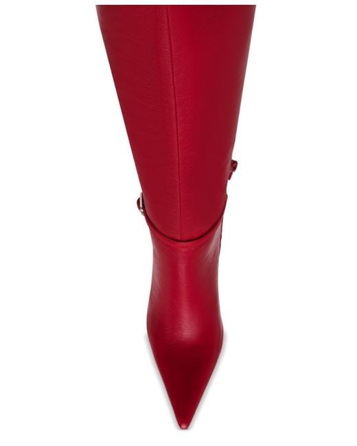 Steve Madden Voca Wide-calf Stiletto Tall Dress Boots in Red | Lyst