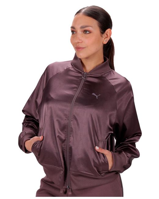 PUMA Elevated Full-zip Bomber Jacket in Purple | Lyst