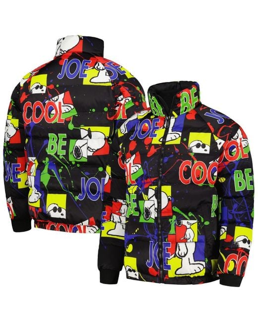 FREEZE MAX Peanuts Joe Cool Raglan Full-zip Puffer Jacket in Black for ...