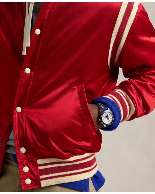 Polo Ralph Lauren Polo Ball Satin Rally Jacket in Red for Men | Lyst
