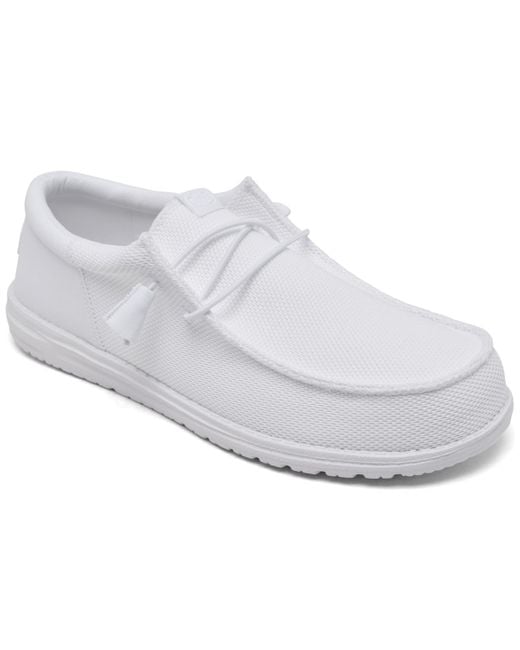 HEYDUDE Wally Funk Mono Casual Sneakers From Finish Line in White for ...