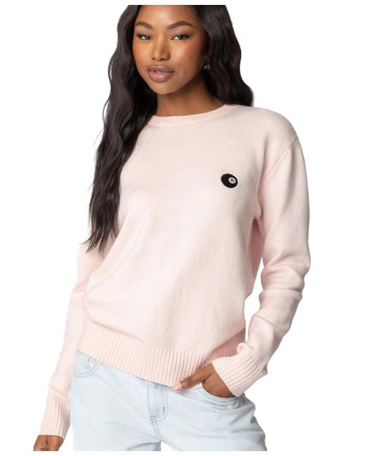 Edikted Magic 8 Sweater in Pink | Lyst