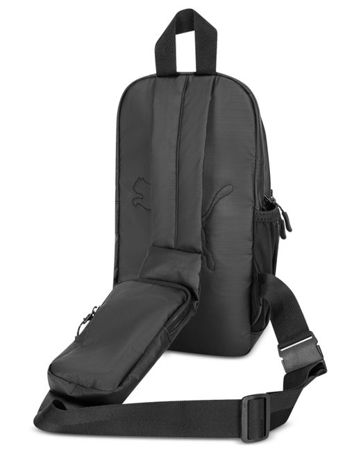 PUMA Logo Sling Backpack in Black | Lyst
