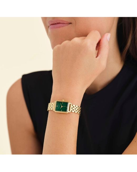 ROSEFIELD Octagon Xs Gold Tone Stainless Steel Bracelet Watch 24mm in ...