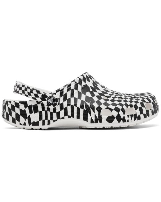 Crocs™ Classic Warped Checker Clog From Finish Line in Black | Lyst