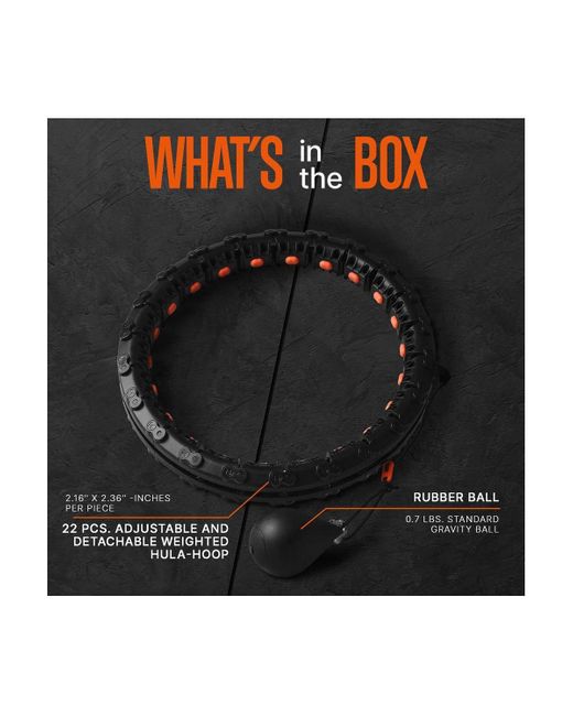 SQUATZ Detachable Smart Weighted Hola-hoop With 360-degree Auto ...