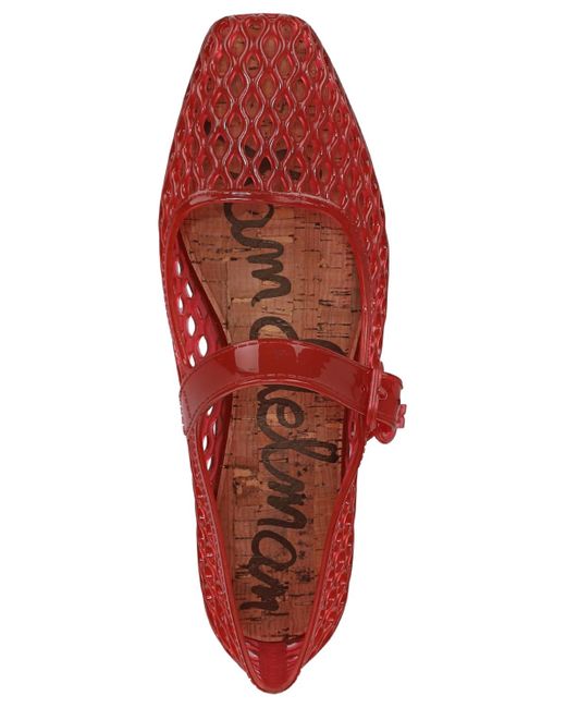 Sam Edelman Michaela Jelly Mary Jane Flats in Red | Lyst