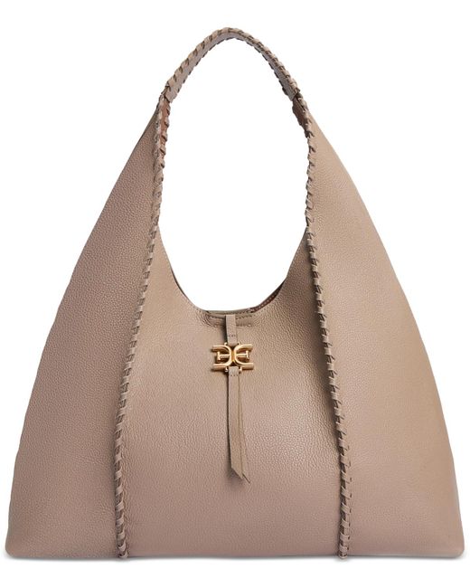 Sam Edelman Sylvia Extra Large Leather Hobo in Natural | Lyst