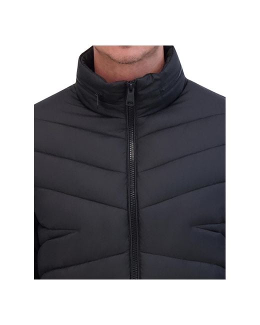 Kenneth Cole Quilted Lightweight Hooded Zip-front Puffer Jacket in Blue ...