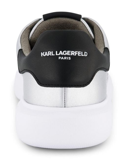 Karl Lagerfeld Embroidered Karl Head Profile Sneakers in White for Men ...