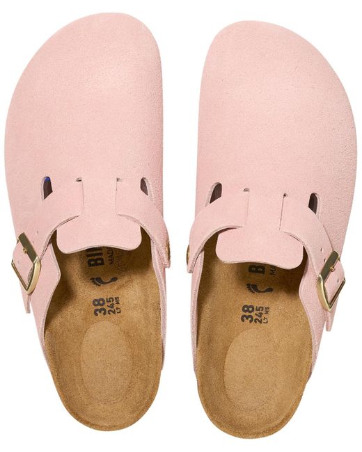 Birkenstock Boston Suede Leather Clogs From Finish Line in Black | Lyst
