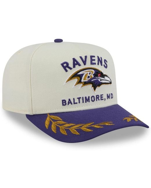 KTZ Cream/purple Baltimore Ravens 2025 Nfl Draft A-frame 9fifty ...