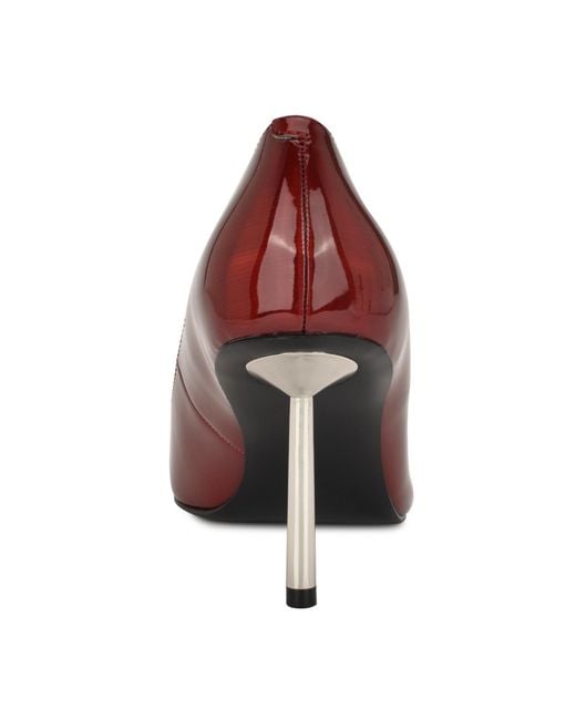 Nine West Deonne Pointy Toe Stiletto Pumps in Red | Lyst