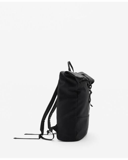 Mango Flap Closure Rubberized Backpack in Black for Men | Lyst